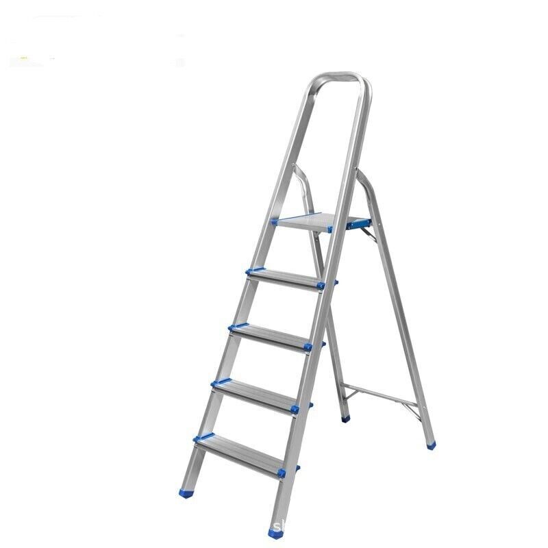 Aluminium Multi Purpose Folding Ladder 5 Steps Non Slip Platform Light ...