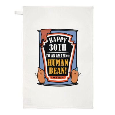 Felice 30th Per un Incredibile Umano Fagiolo Compleanno Tè Telo ...