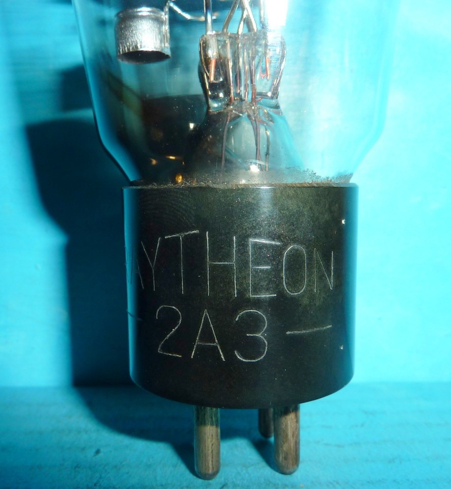 Raytheon 2A3 Tube Dual Box Plates Cup Getter Engraved Base Hung ...