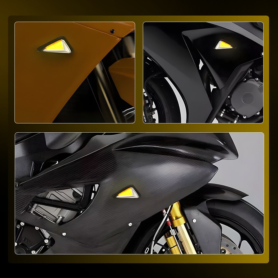 Motorcycle Flush Mount LED Turn Signal Indicator Light White Amber ...