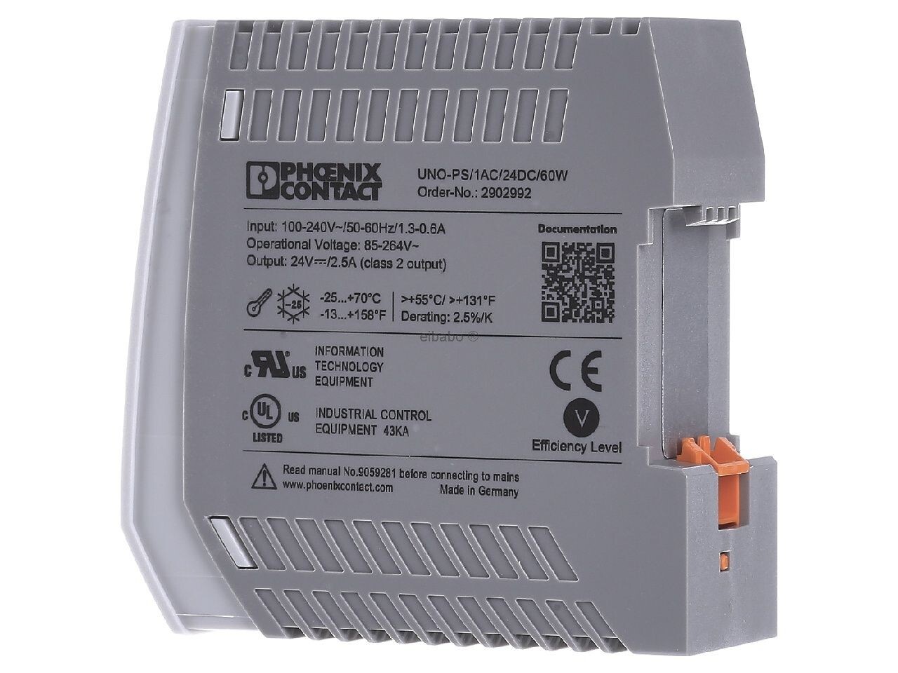 Phoenix Contact UNO-PS/1AC/24DC/60W Rail Power Supply 2902992 New In ...