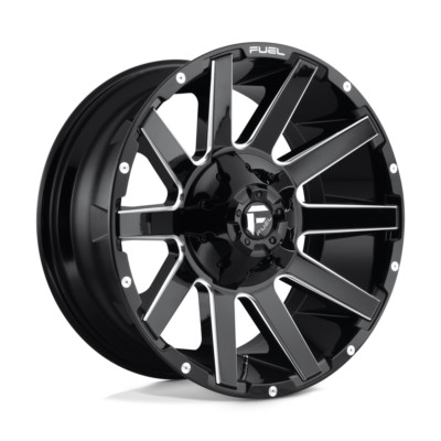 Set of 4 Fuel Off Road D615 CONTRA Wheels 20X9 8X6.5 BLACK-MIL 1MM | eBay