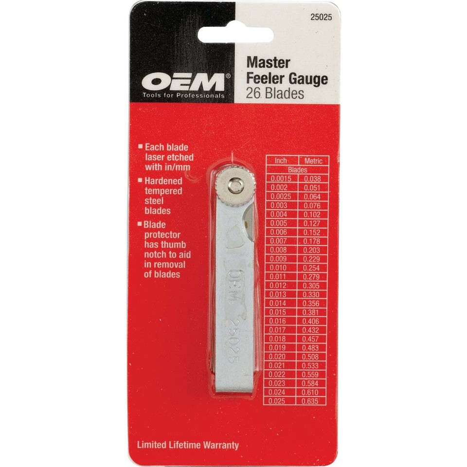 OEM 3-1/4 In. Master Feeler Gauge 25025 76812250254 | eBay