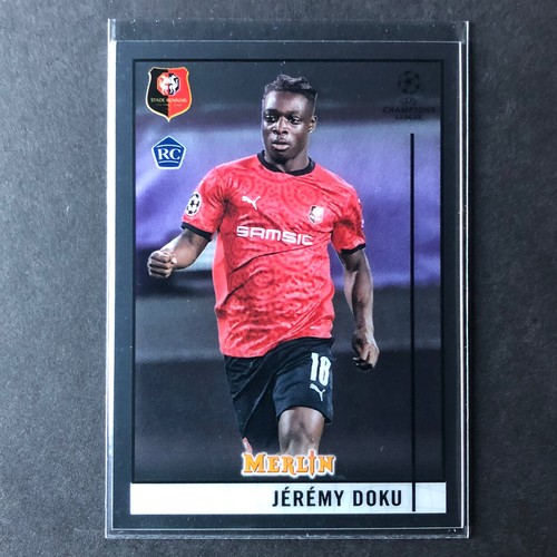 Jeremy Doku 2020-21 Topps Merlin Chrome UEFA Base RC #64 Stade Rennais ...