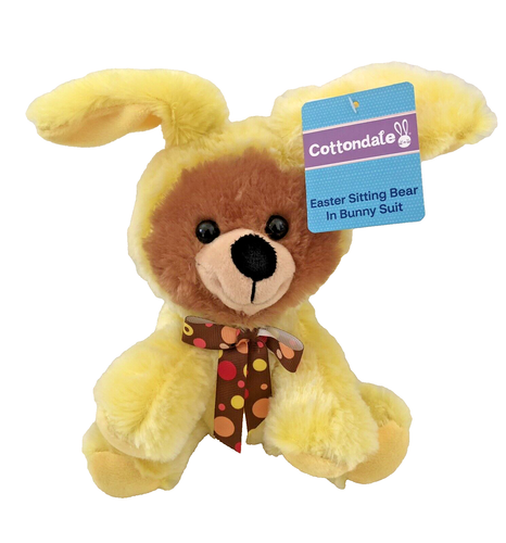 Cottondale Easter Plush BEAR Yellow Bunny Rabbit 8" Stuffed Animal CVS ...