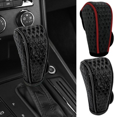 Car Gear Shift Cover Leather Stick Shift Knob Cover Gear Shifter Cover ...