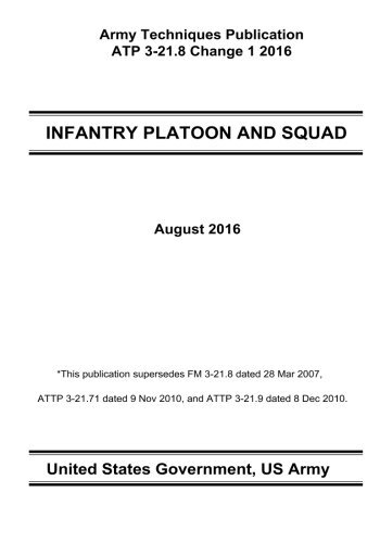 Army Techniques Publication ATP 3-21. 8 INFANTRY PLATOON and SQUAD ...