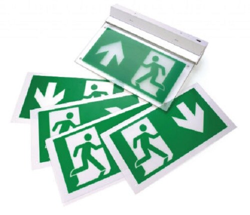 LED Emergency Sign Light Fire Exit Light UP, Down, Right, Left Arrow ...