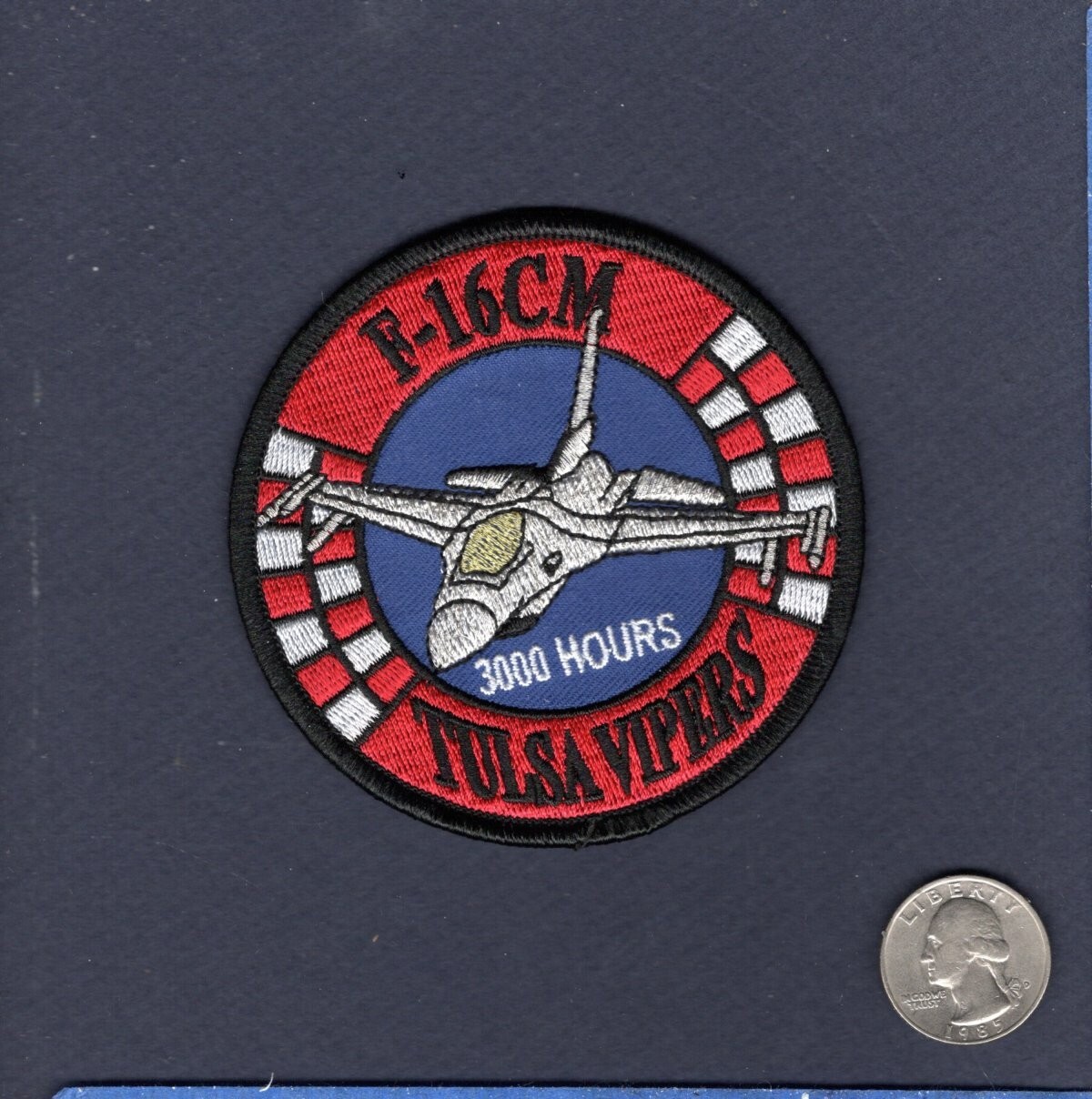 125th FS TULSA VIPERS 3000 HOURS OKLAHOMA ANG USAF F-16 CM FALCON ...
