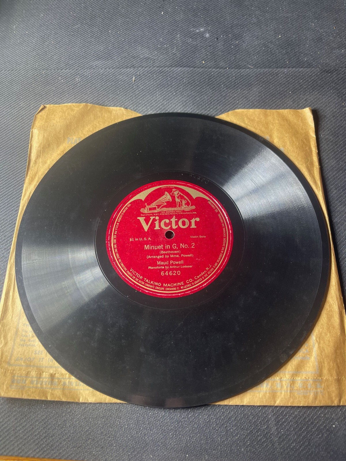 VICTOR Record 78 rpm 64620 MINUET IN G | eBay