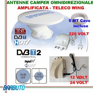 TV Antenna for RV or Boat-teleco wing Omnidirectional at 360 ...