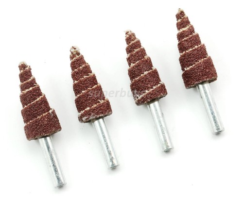 4pc 16mm 80Grit Tapered Sand Paper Sanding Flap Wheel Router Grinder ...