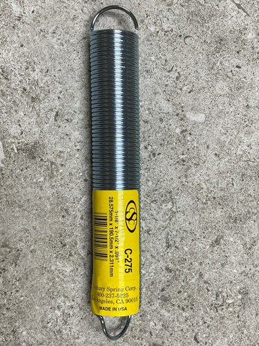 Century Spring C-275 Extension Spring 1-1/8" x 7-1/2" x .091 ...