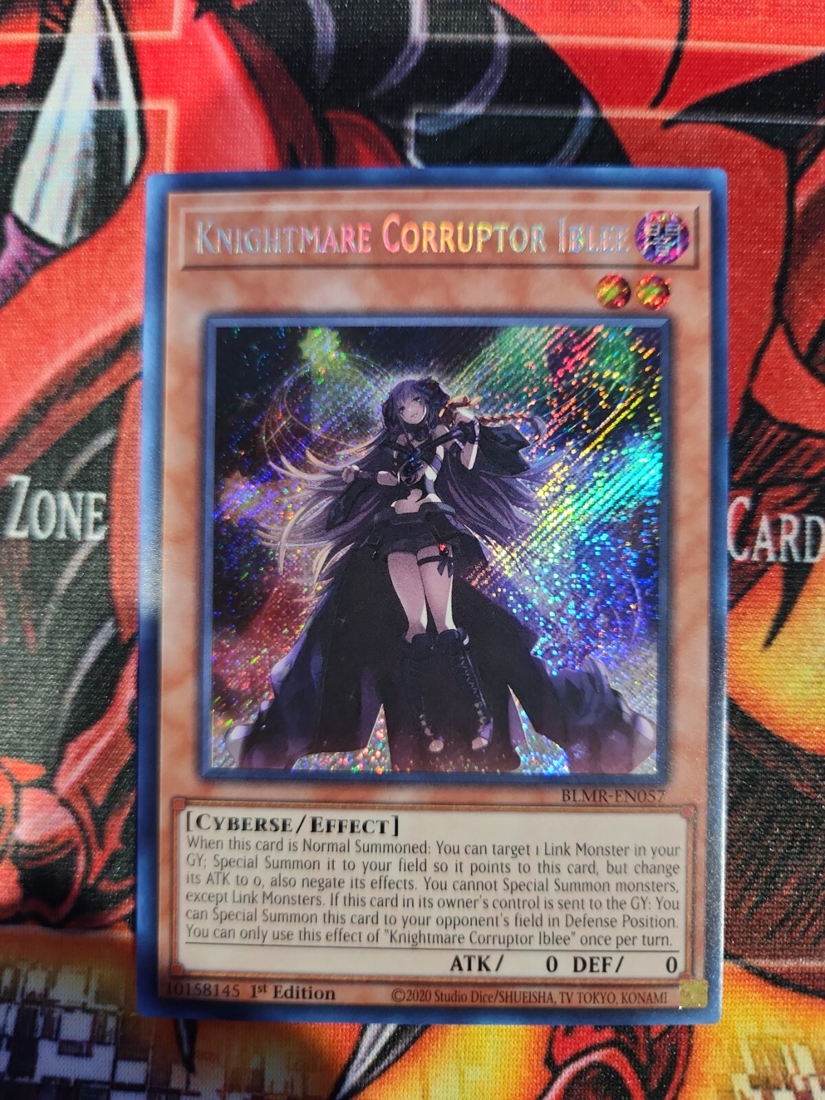 Knightmare Corruptor Iblee BLMR-EN057 1st Edition Secret Rare NM Ready ...