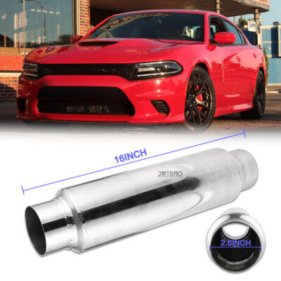 For Dodge Charger 3.6L 2.5" In/Out 16" Long Exhaust Muffler Resonator ...