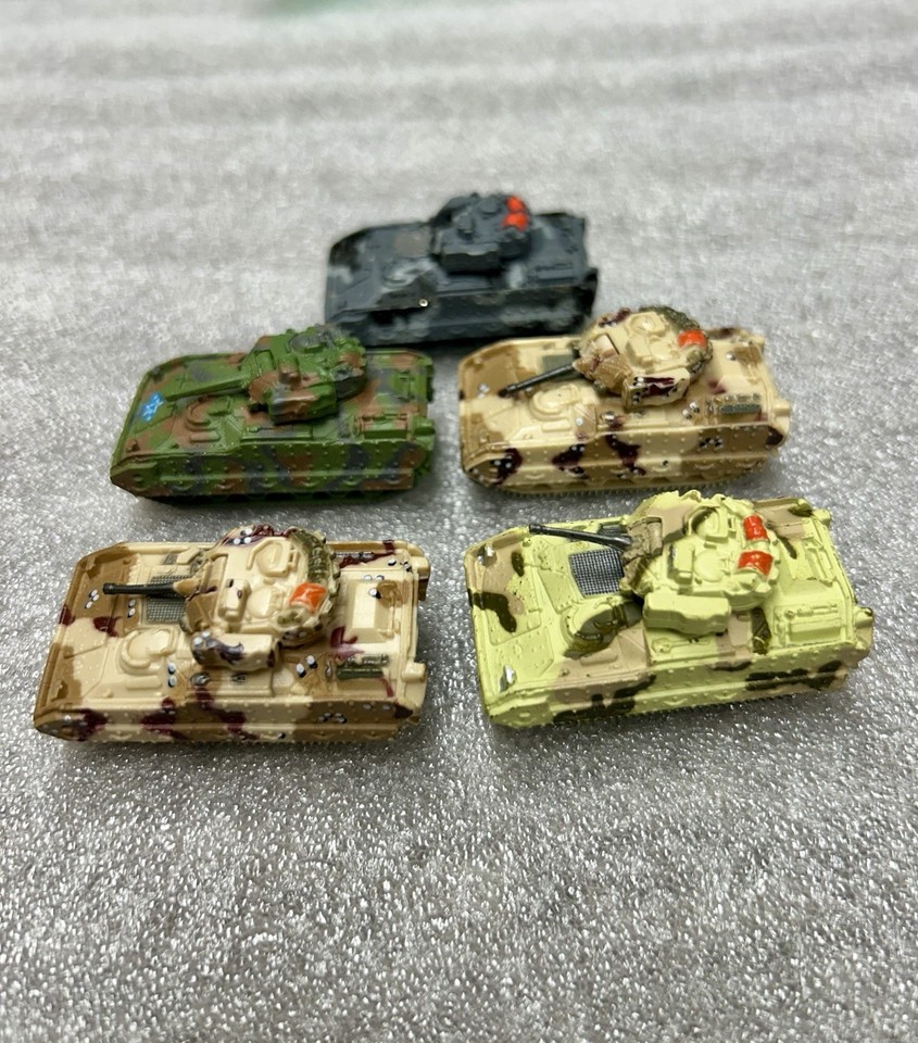Lot of 5 versions Vintage Micro Machines M2A2 Bradley Military Tanks ...