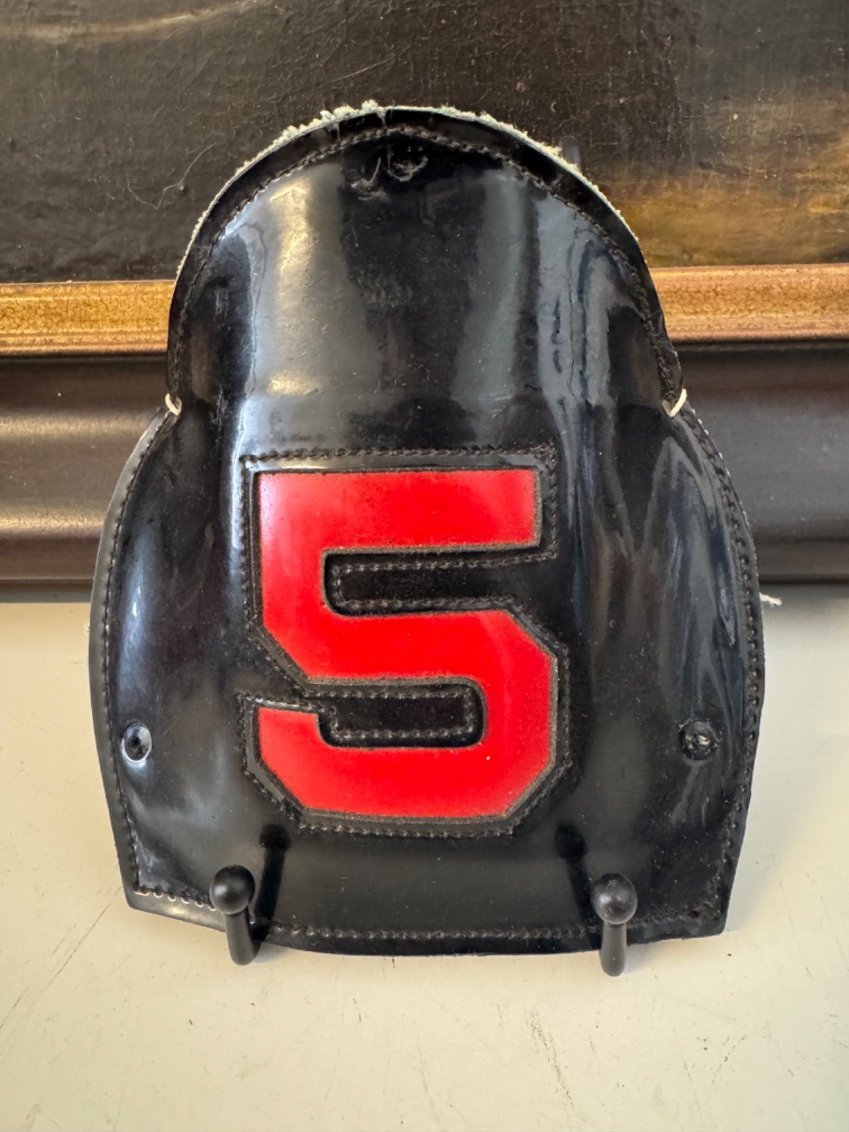 Vintage Leather Fire Helmet Front Cairns Boston Ladder 5 Shop Made | eBay
