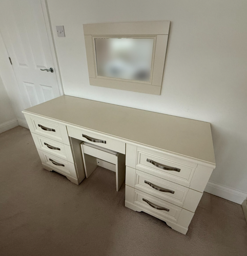 ** URGENT SALE ** Homebase Dressing Table Set Ivory Stool and Mirror ...