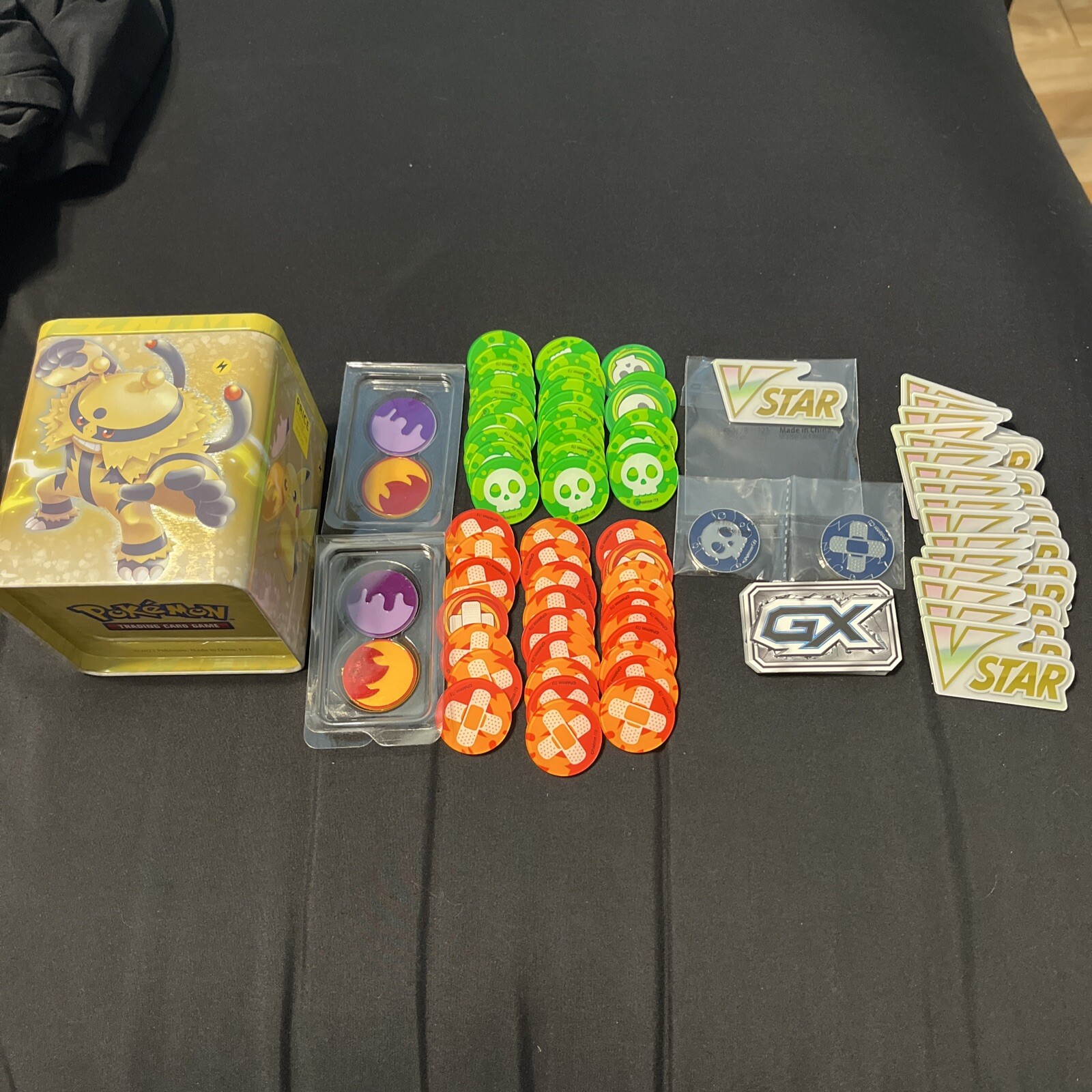 Pokémon VStar 26 & Damage Counters 26 Lot & 1 Pair Metal Damage ...