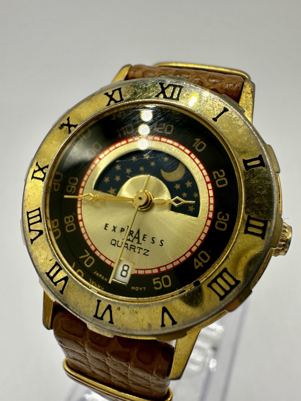 1990s LA EXPRESS MOONPHASE DIAL QUARTZ LADIES WATCH T… - Gem