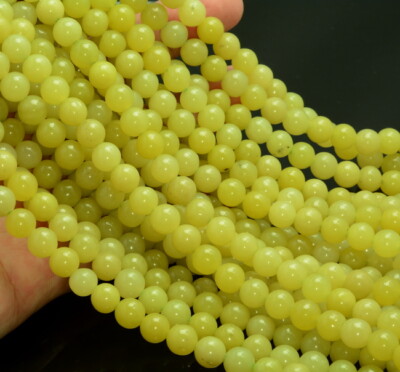 4MM Natural Lemon Jade Gemstone Grd AAA Round 15 Inch (80007358-A257 ...