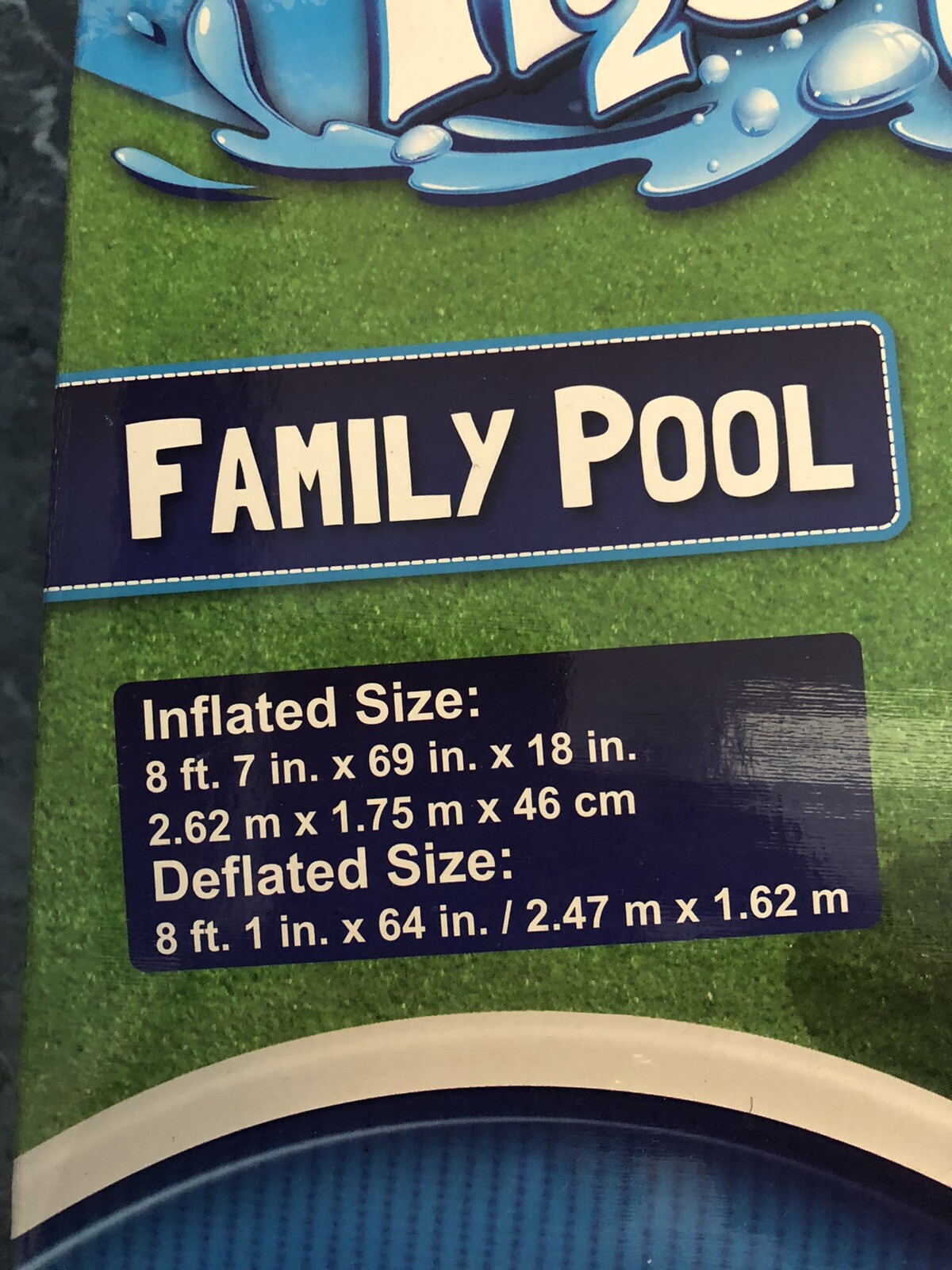 Rectangular Inflatable Family Swimming Pool by Bestway H2O GO 8ft X ...