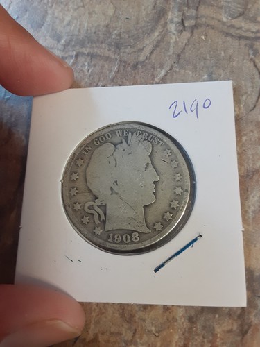 1908 Barber Half Dollar Coin - Silver #2190 | eBay