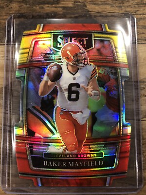 2021 Select Baker Mayfield Concourse Yellow & Red Prizm Die-Cut #10 | eBay