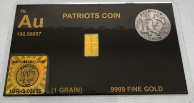 One .9999 Gold Bar That breaks Into 4 1/4 Grain .9999 Pure Gold Bars Au ...
