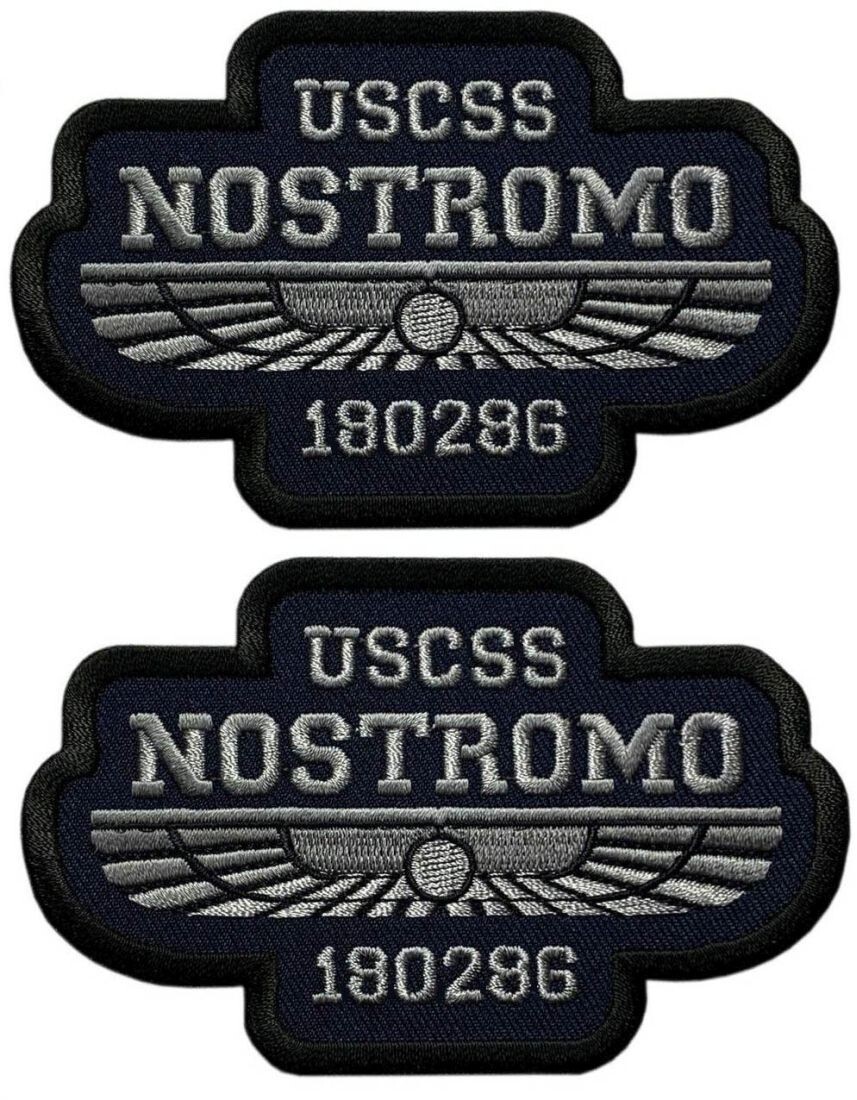 USCSS Nostromo Costume Alien Embroidered Patch |2PC - 4" X 2.5" iron on ...