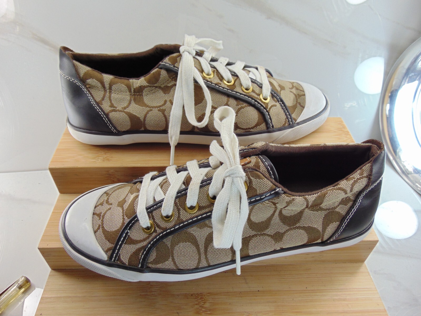 Coach Barrett Signature Logo Canvas Tennis CASUAL Bro… - Gem