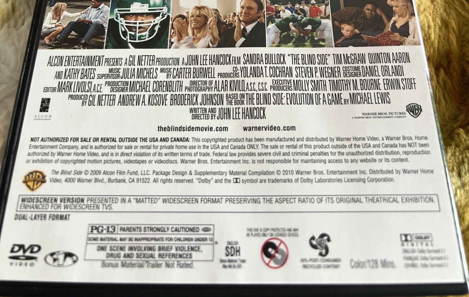 The Blind Side DVD Sandra Bullock Tim McGraw Movie 883929086696| eBay