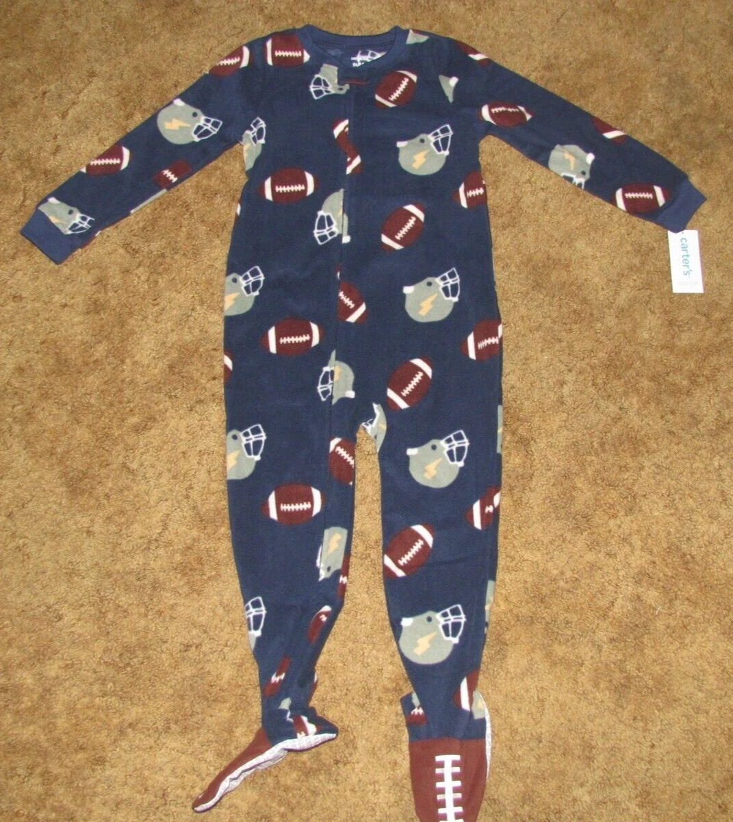 Boys Football Footed Pajamas