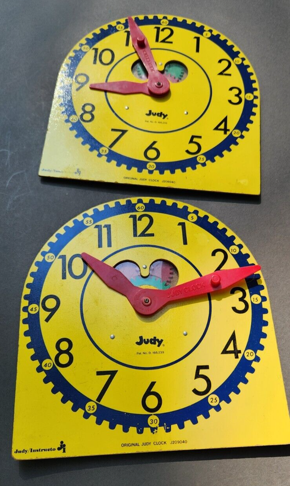 Original JUDY CLOCK LEARN TO TELL TIME Large Educational Homeschool ...