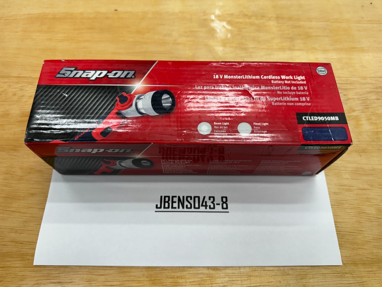 Snap-on Tools NEW POWER BLUE 18v 800 Lumen Cordless Work Light ...