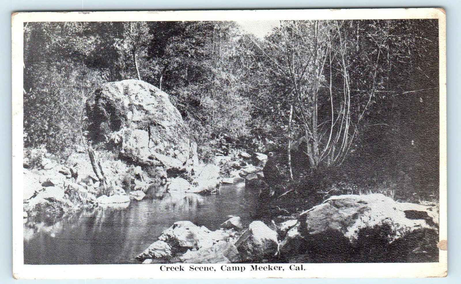 CAMP MEEKER, CA California ~ CREEK SCENE c1920s Sonoma County Postcard ...