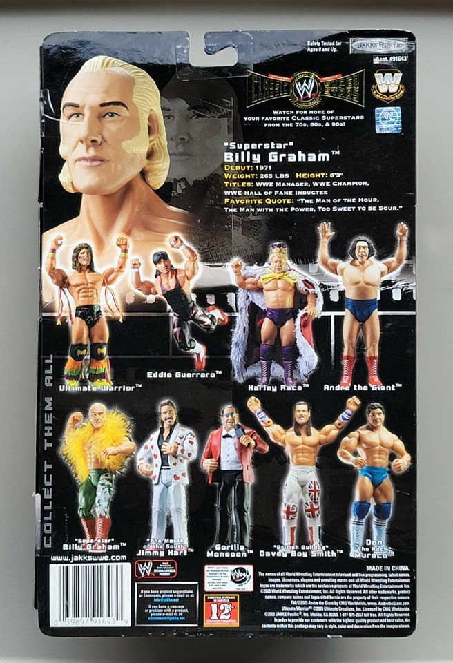 wwe wwf ljn classic superstars limited 1 of 500 billy "superstar ...