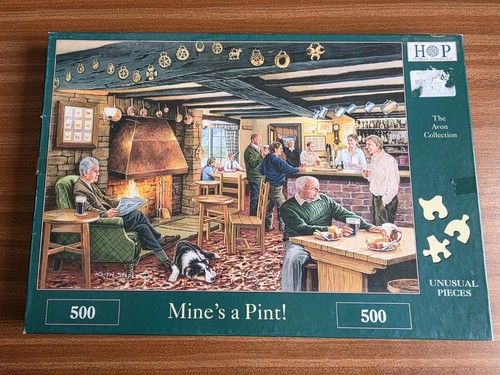 House Of Puzzles. HOP 500 Unusual Piece Jigsaw Puzzle. 'Mine's A Pint ...