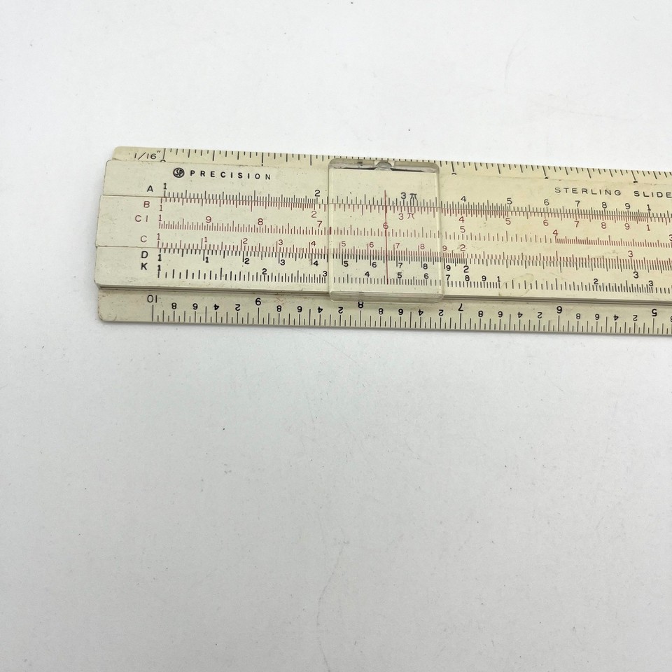 Sterling Slide Rule Precision Instrument Made in USA Vintage Drafting ...