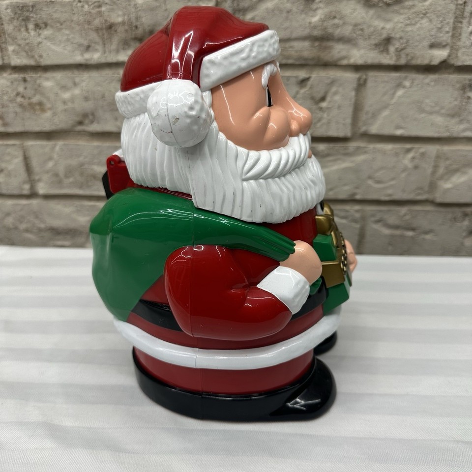 Works! VTG Christmas Plastic Talking Santa Claus Cookie Jar Fundamental ...