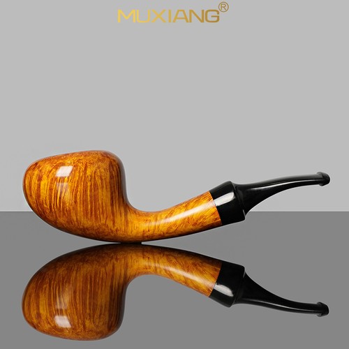 MUXIANG Briar Wood Dublin Pipe Freehand Tobacco Pipe Cumberland Stem ...