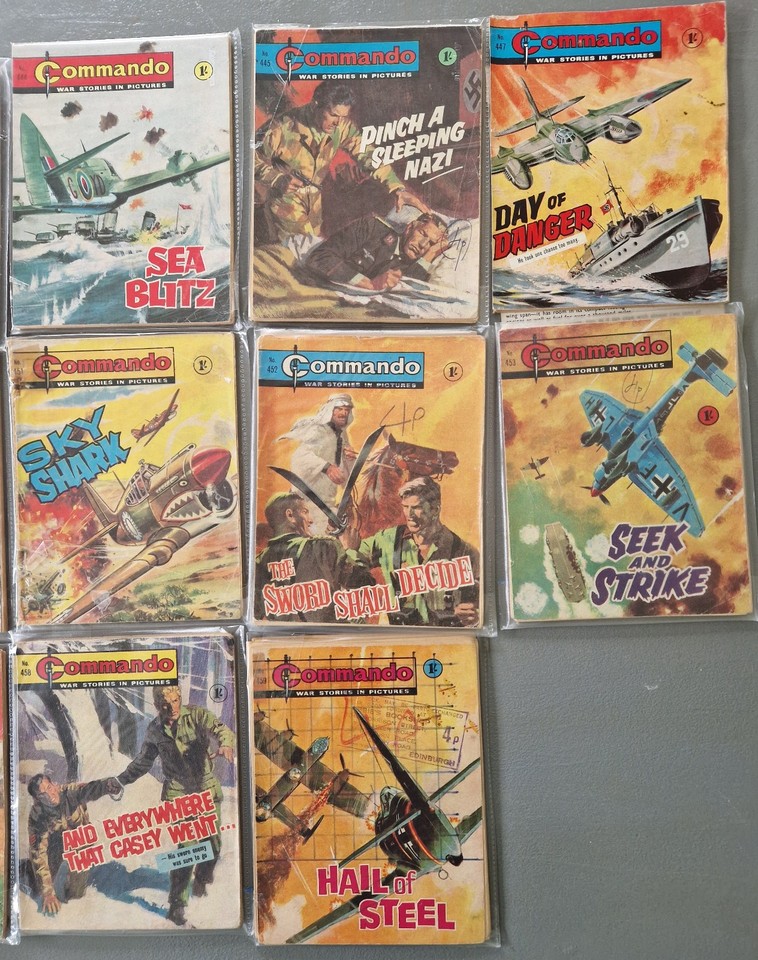 Vintage Commando Comics Bundle 400's (Spines Removed) | eBay UK