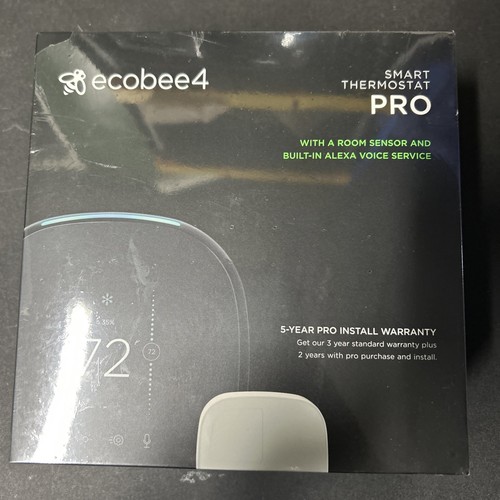 Ecobee ecobee4 Smart Wi-Fi Thermostat PRO 4 & Room Sensor With Alexa 🔥🔥 ...