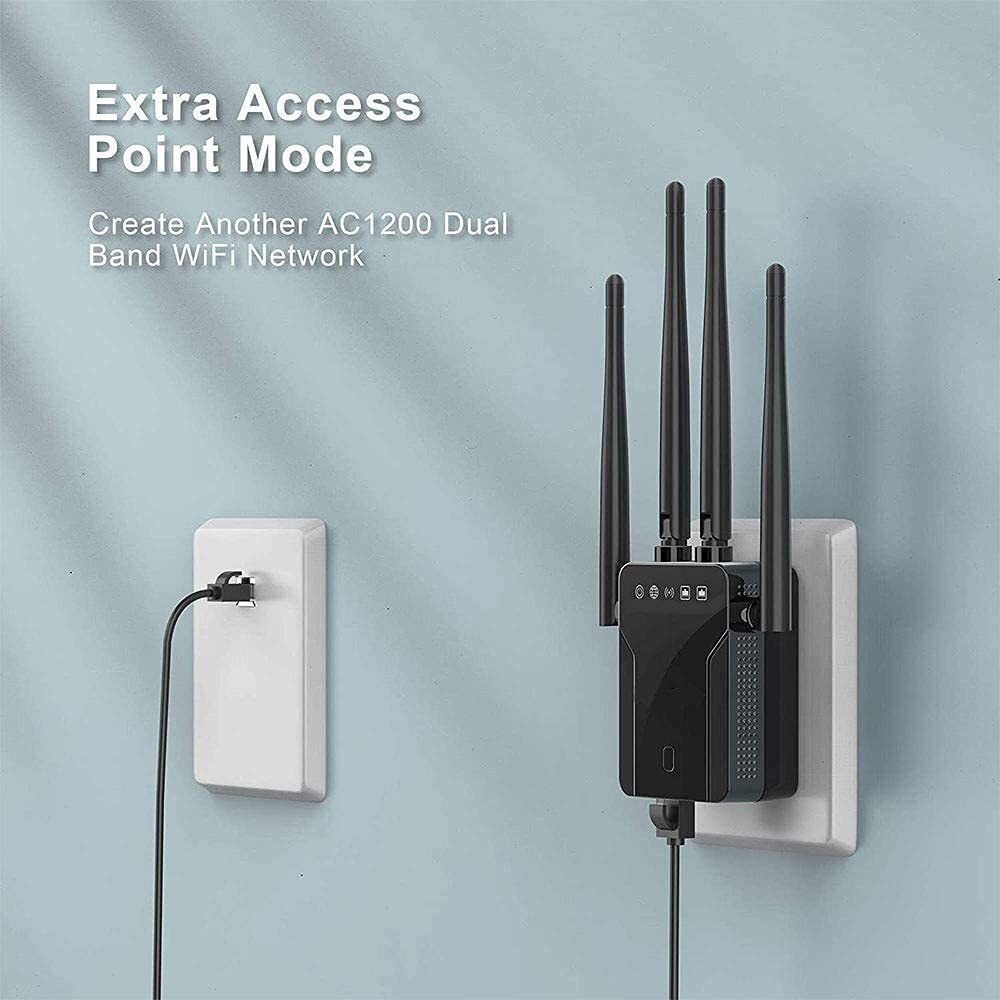 * ZIXINCEN AC1200 WLAN Repeater, 1200 Mbit/s WiFi Repeater/Router/AP/Client Mode | eBay