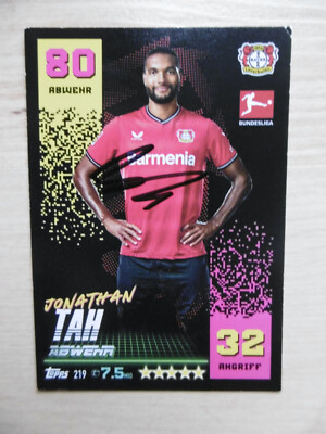 Jonathan Tah Autogramm signed TC Topps Bundesl "Bayer 04 Leverkusen 22/ ...