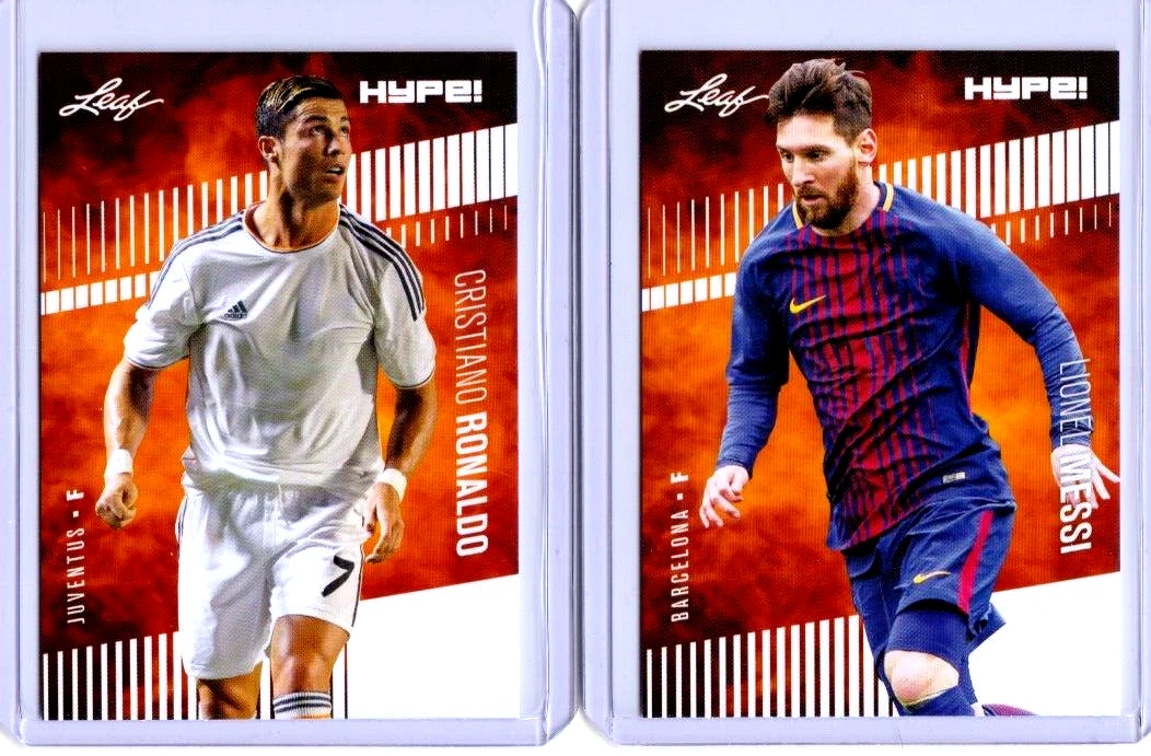 3) Card Lot Pele Lionel Messi Cristiano Ronaldo 2020 Leaf, 42% OFF