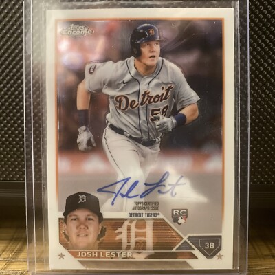 2023 Topps Chrome Josh Lester Rookie RC Auto Autograph #RA-JL Tigers | eBay
