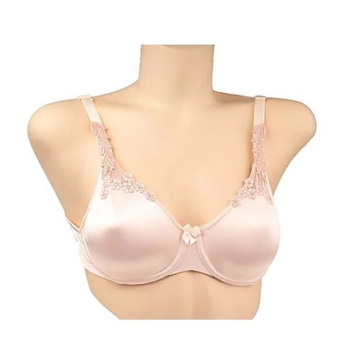Breezies Appliqued Seamless Bra w/UltimAir Lining QVC A34380 CHAMPAGNE ...