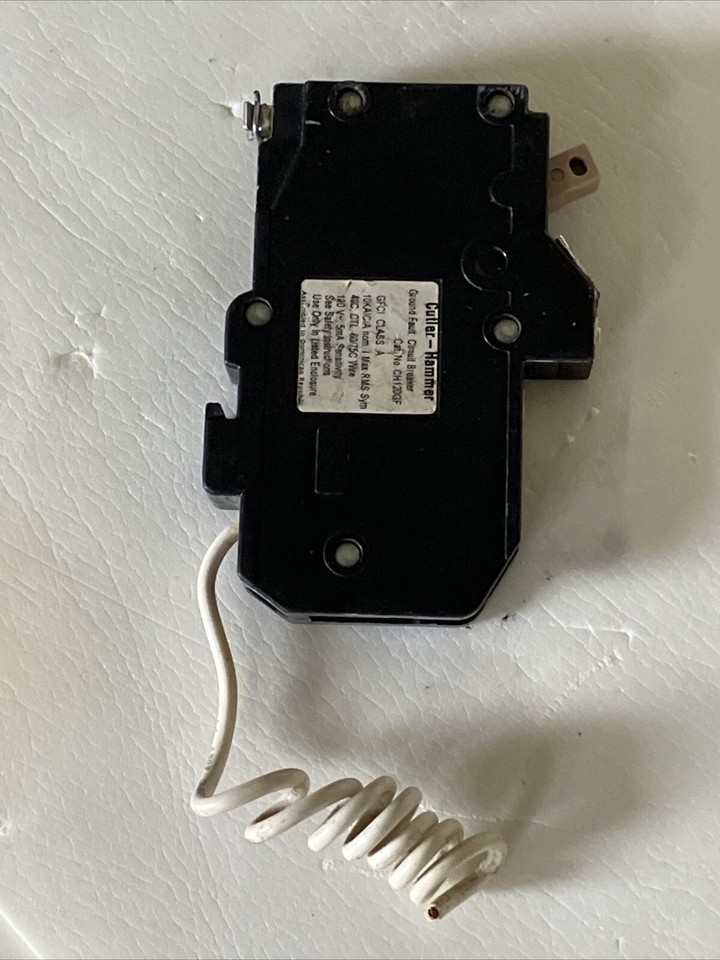Cutler Hammer Eaton CH120GF 1P 20A 120V Circuit Breaker CH120GFCS White ...