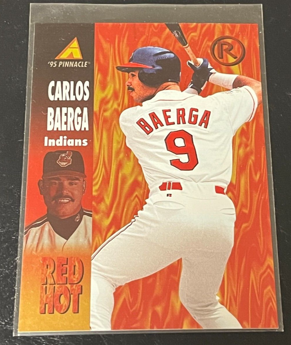 CARLOS BAERGA 1995 PINNACLE BASEBALL RED HOT INSERT CARD RH25 CLEVELAND ...